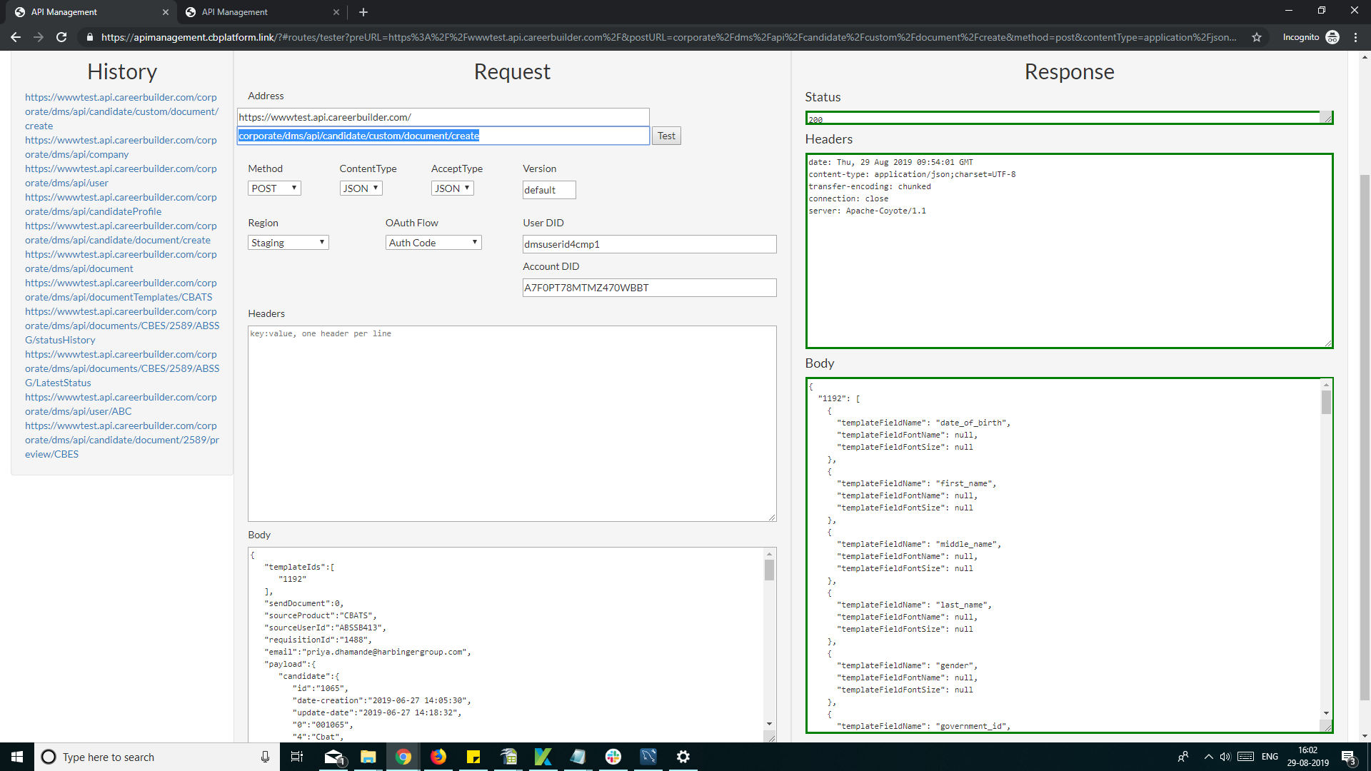Dms 1809 Cbat Error In Custom Create Api Workterra Jira